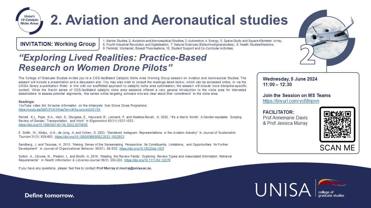 Catalytic niche area working group session: 'Exploring lived realities: Practice-based research ...